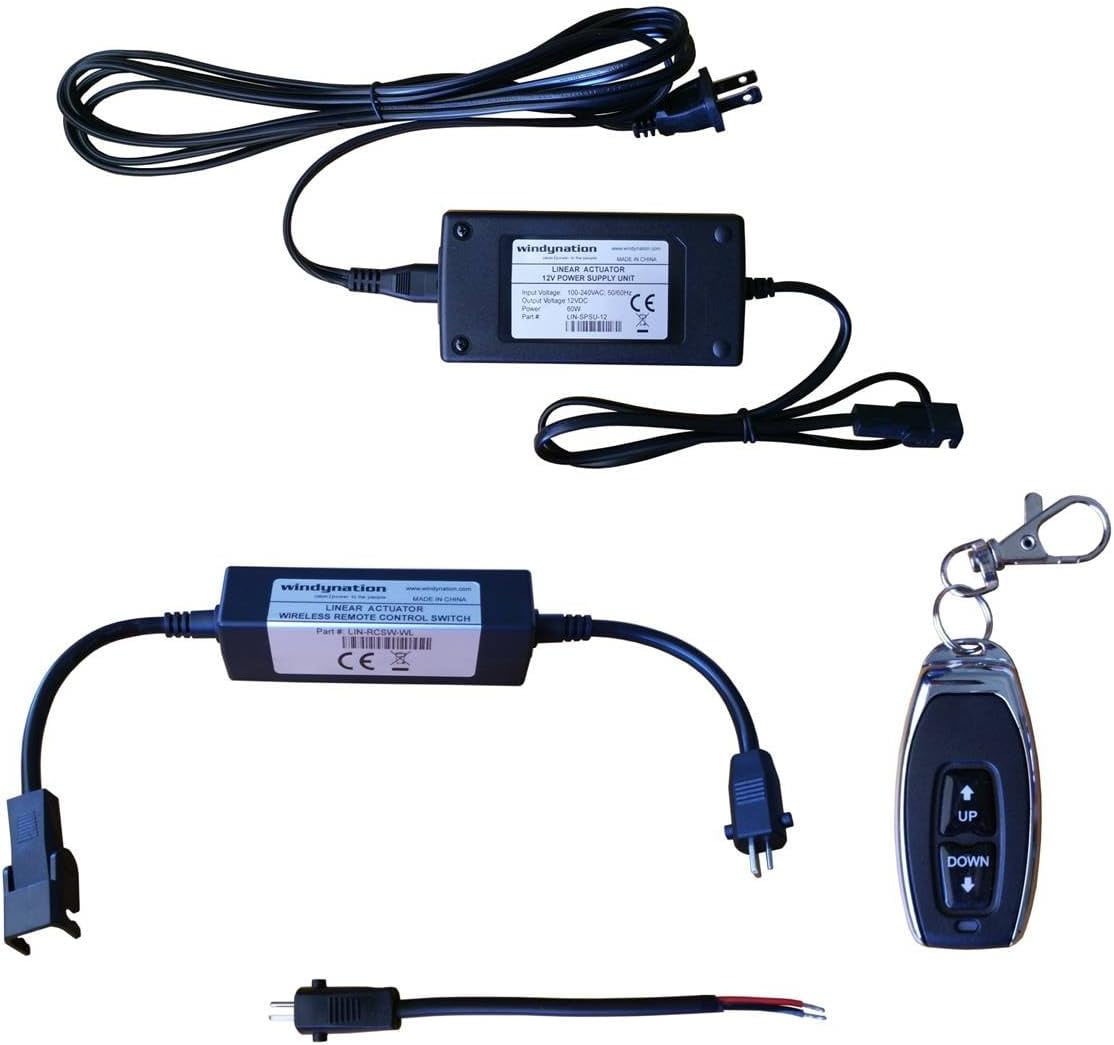 Linear Actuator or DC Motor Power Supply + DPDT Wireless Remote Control ...