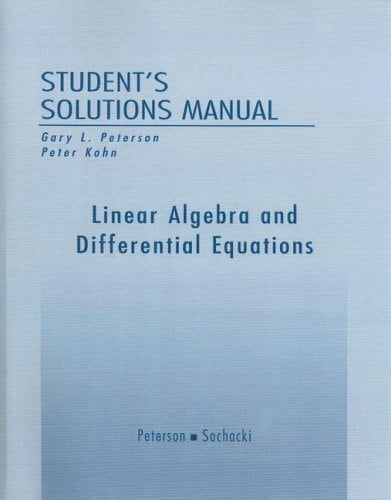 Pre-Owned Student Solutions Manual for Linear Algebra and Differential ...