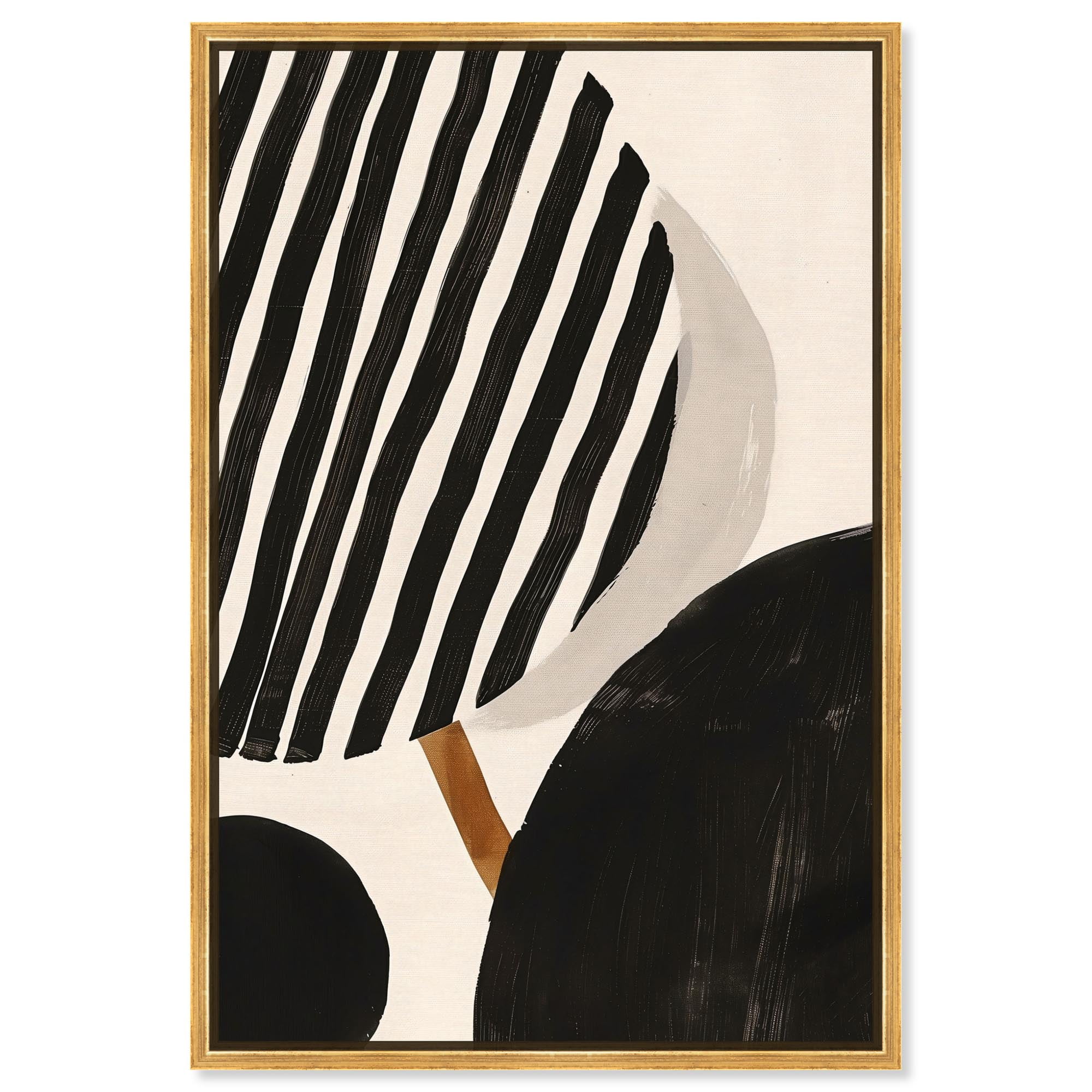 Linear Contempo Canvas Modern Wall Decor by Art Remedy, Gold Frame, 20 ...