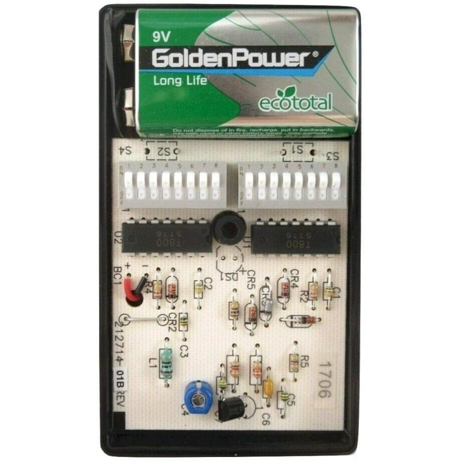 Linear DT2A 2-Button Visor Gate Garage Door Opener Remote Control 8 DIP Code Switch Part Number ...