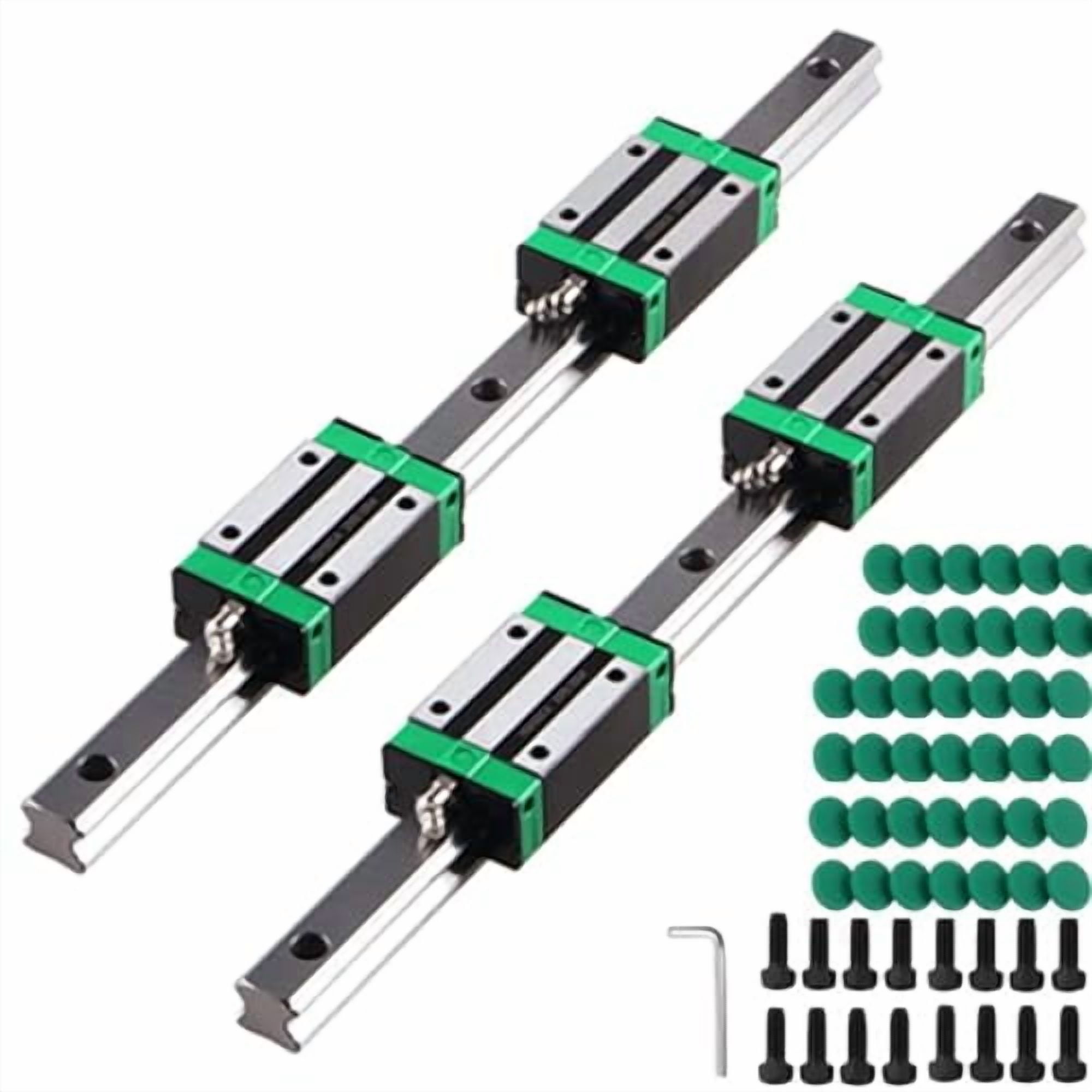 Linear Guide Rail 2 X HGR 20-700mm Linear Slide Rail + 4 X Bearing ...