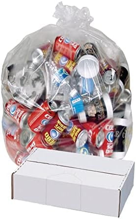 Linear Low Can Liners, 2-mil, 60 Gallons, 38" x 58", Clear, Box Of 100 ...