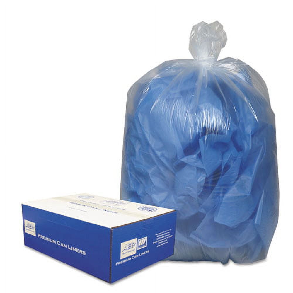 Linear Low-Density Can Liners, 10 Gal, 0.6 Mil, 24" X 23", Clear, 500 ...