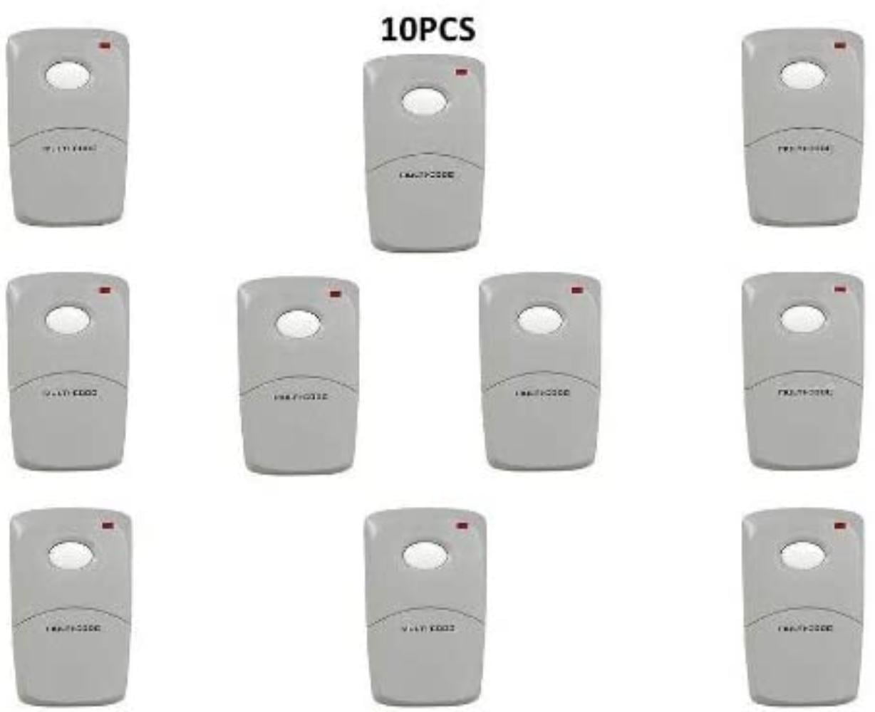 Linear Multi-Code 3089, 300 MHz 1-Button Visor Clip Remote, 10-Piece ...