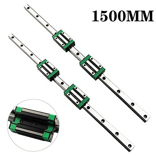 Linear Rail 2PCS HGR20 1500mm Linear Guide Rail HGH20CA HGH20 Linear Slide Rail + 4PCS HGH20CA ...