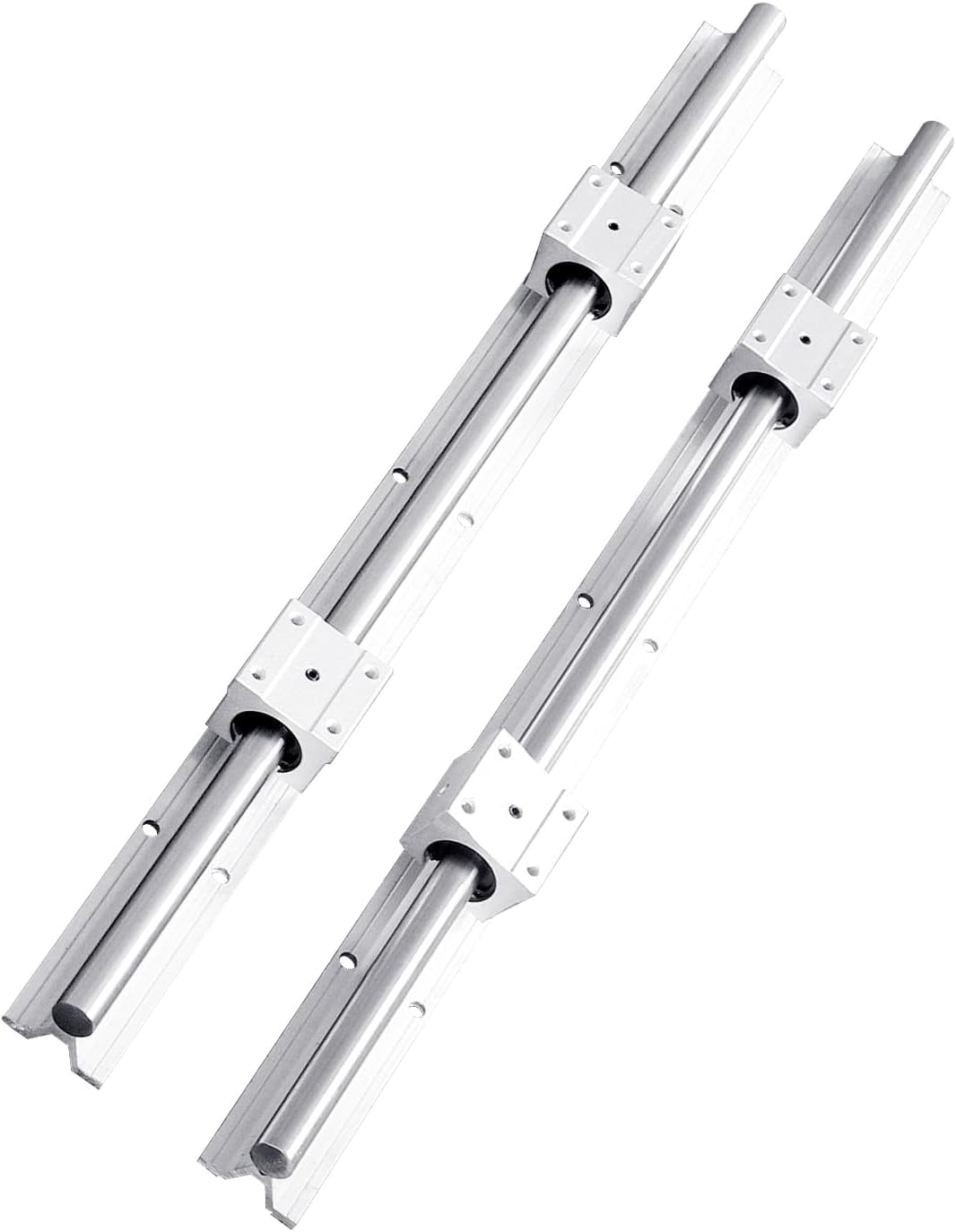 Linear Rail, SBR16-600mm(23.6"), 2 Carbon Steel Linear Guide Rails and ...