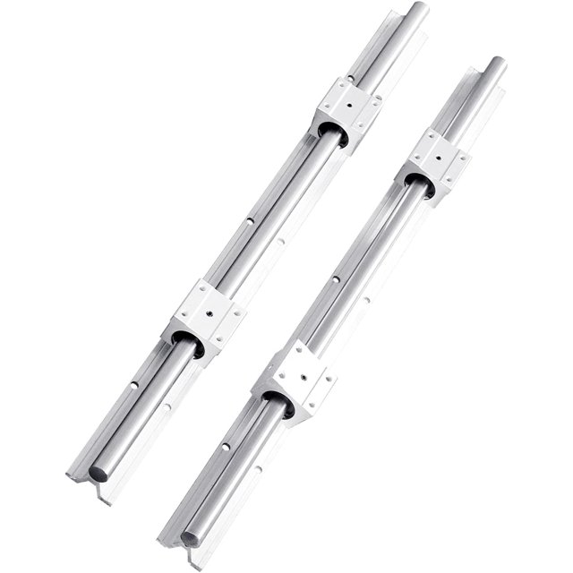 Linear Rail, SBR16-600mm(23.6"), 2 Carbon Steel Linear Guide Rails and ...