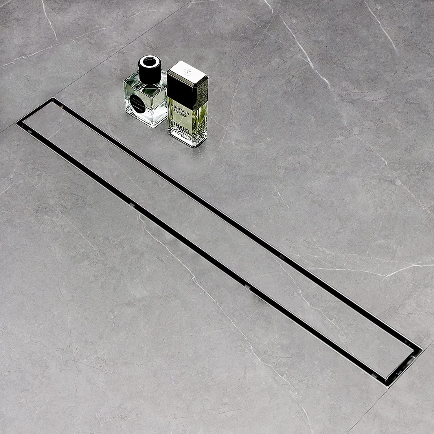 Linear Shower Drain 24 inch with Tile Insert 2 in 1 Panels, 304 ...
