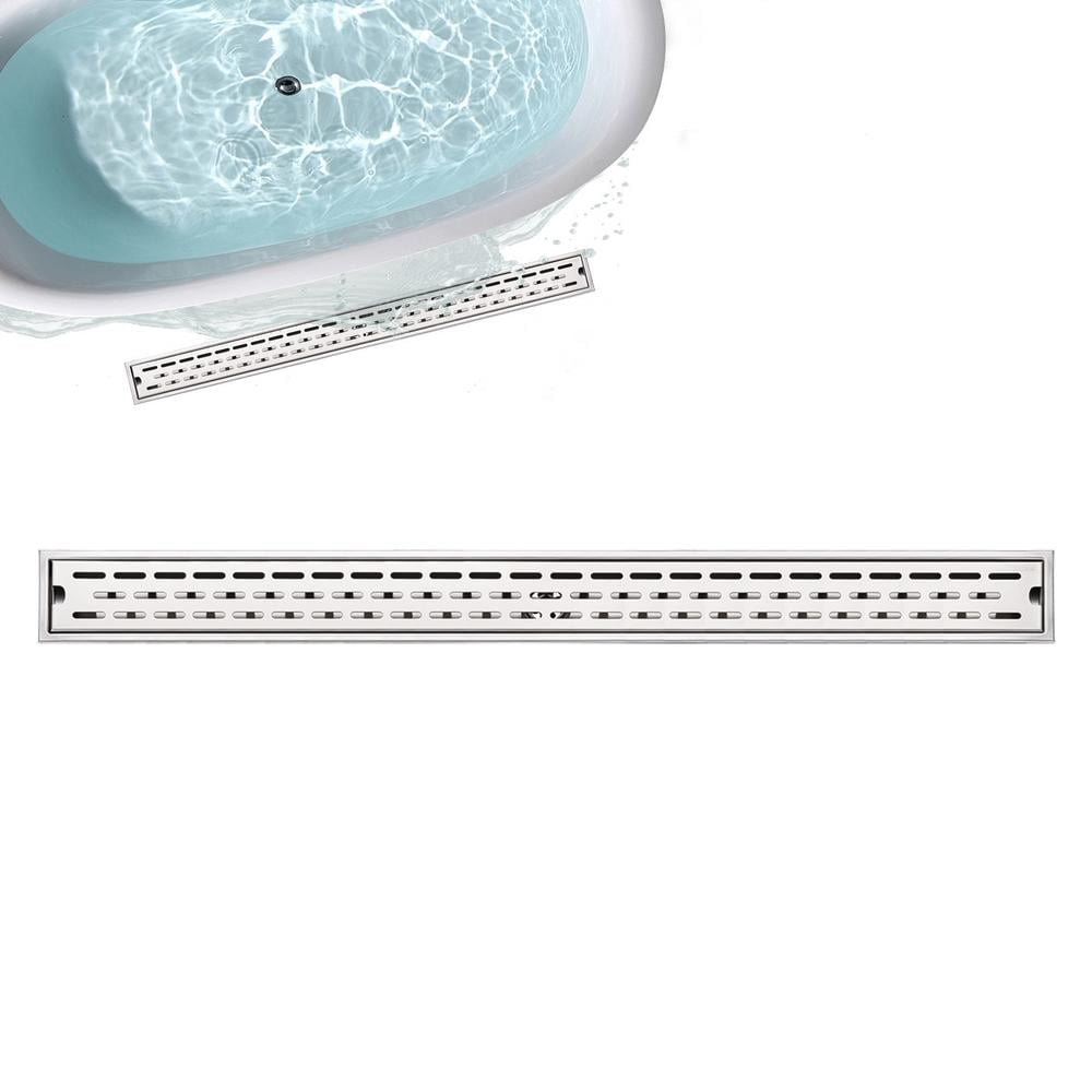 TOHU Linear Shower Drain, 304 Stainless Steel Rectangular Drain with ...
