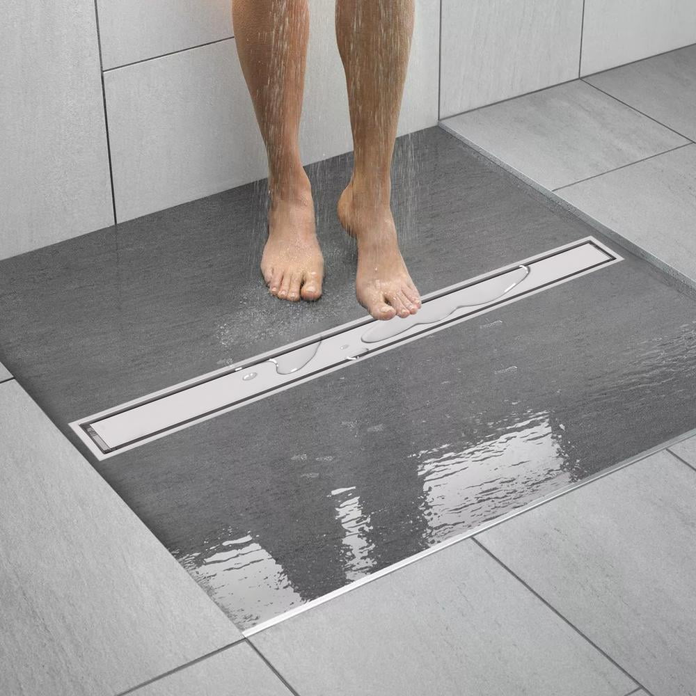Linear Shower Drains Rectangle Bathroom Linear Drain 304 Stainless ...