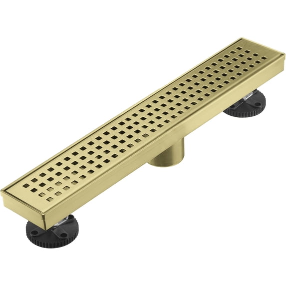 Linear Shower Floor Drain Brushed Gold 48 Inch 304 Stainless Bathroom ...