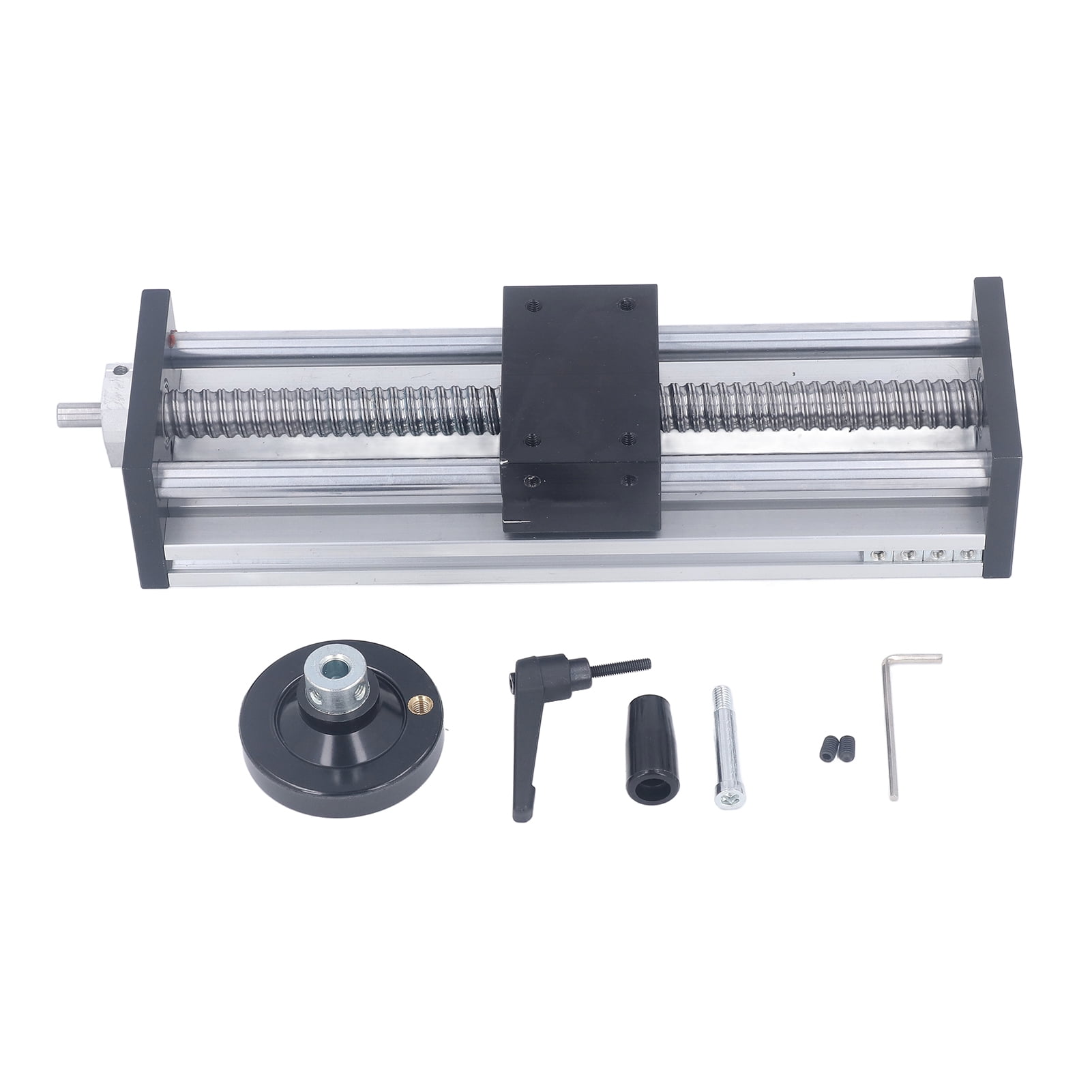 Linear Stage Actuator 200mm Stroke Manual Ballscrew Linear Rail Guide Slide Stage with Handwheel ...