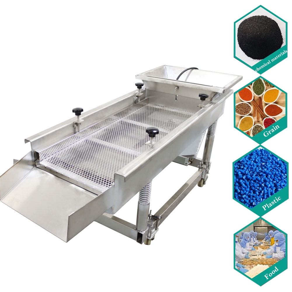 Linear Vibrating Screen with 4mm Mesh Screen Round Hole Single Sieve ...