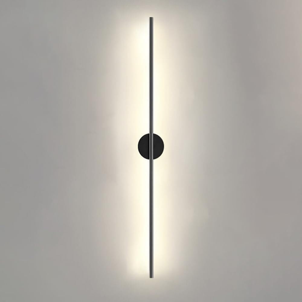 Linear Wall Mounted Lamp Black Indoor Wall Lamp Long Strip Wall Light ...