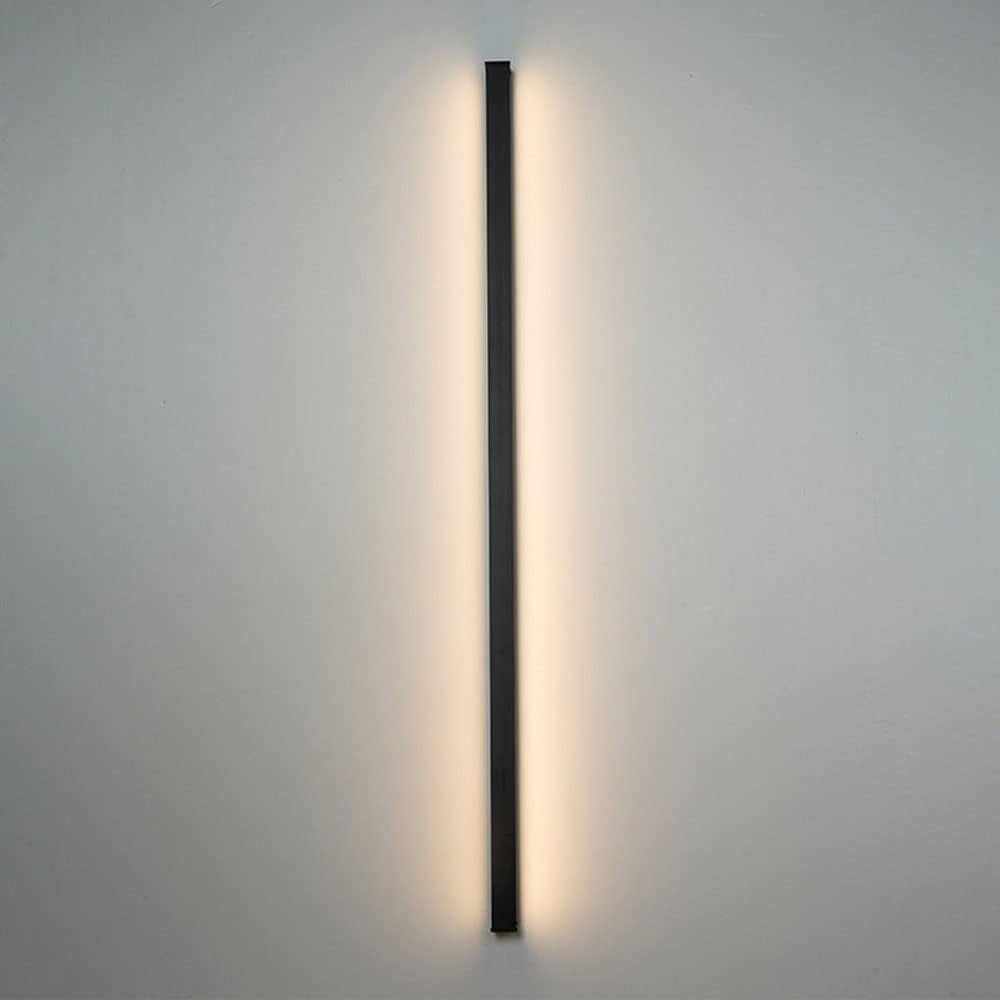 Linear Wall Sconce Black Metal Wall Light Strip Wall Lamp, Minimalist ...