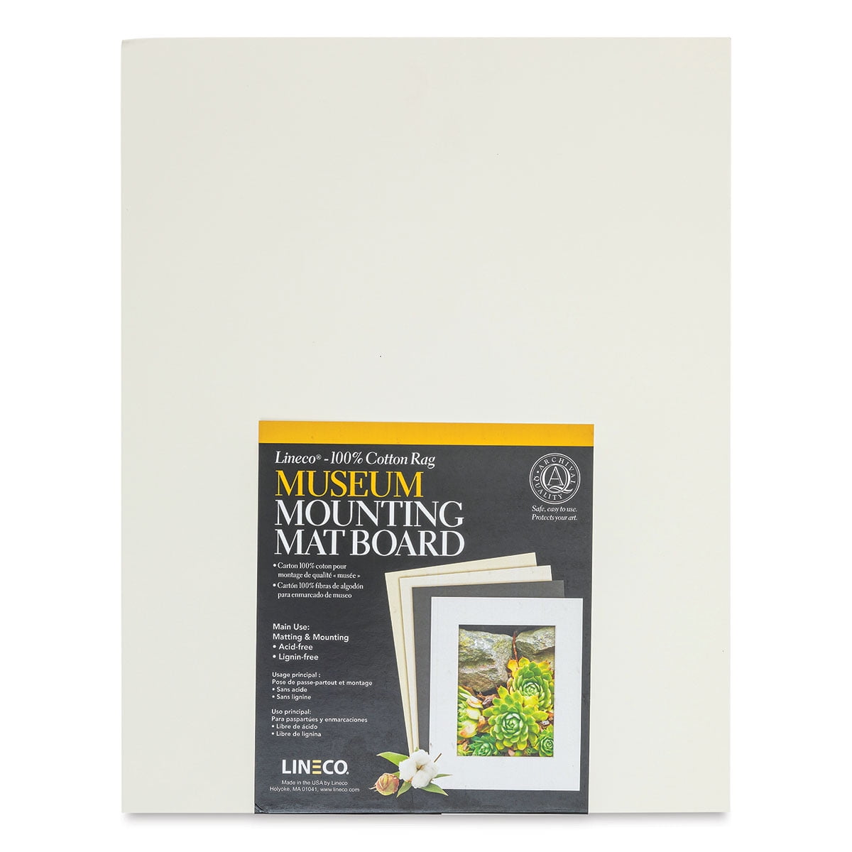 Lineco Cotton Rag Museum Mounting Boards - Pkg of 25, Aged White, 11" x ...