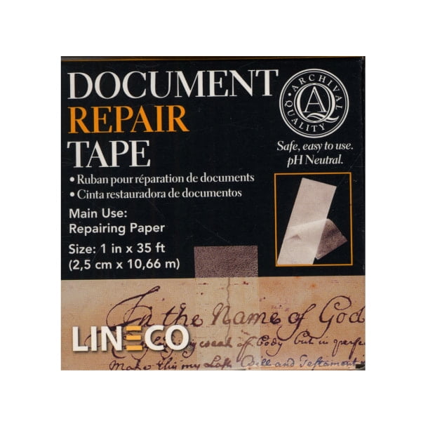 Lineco Document Repair Tape 1 In. X 35 Ft. [Pack Of 2] (2PK-901-0198 ...
