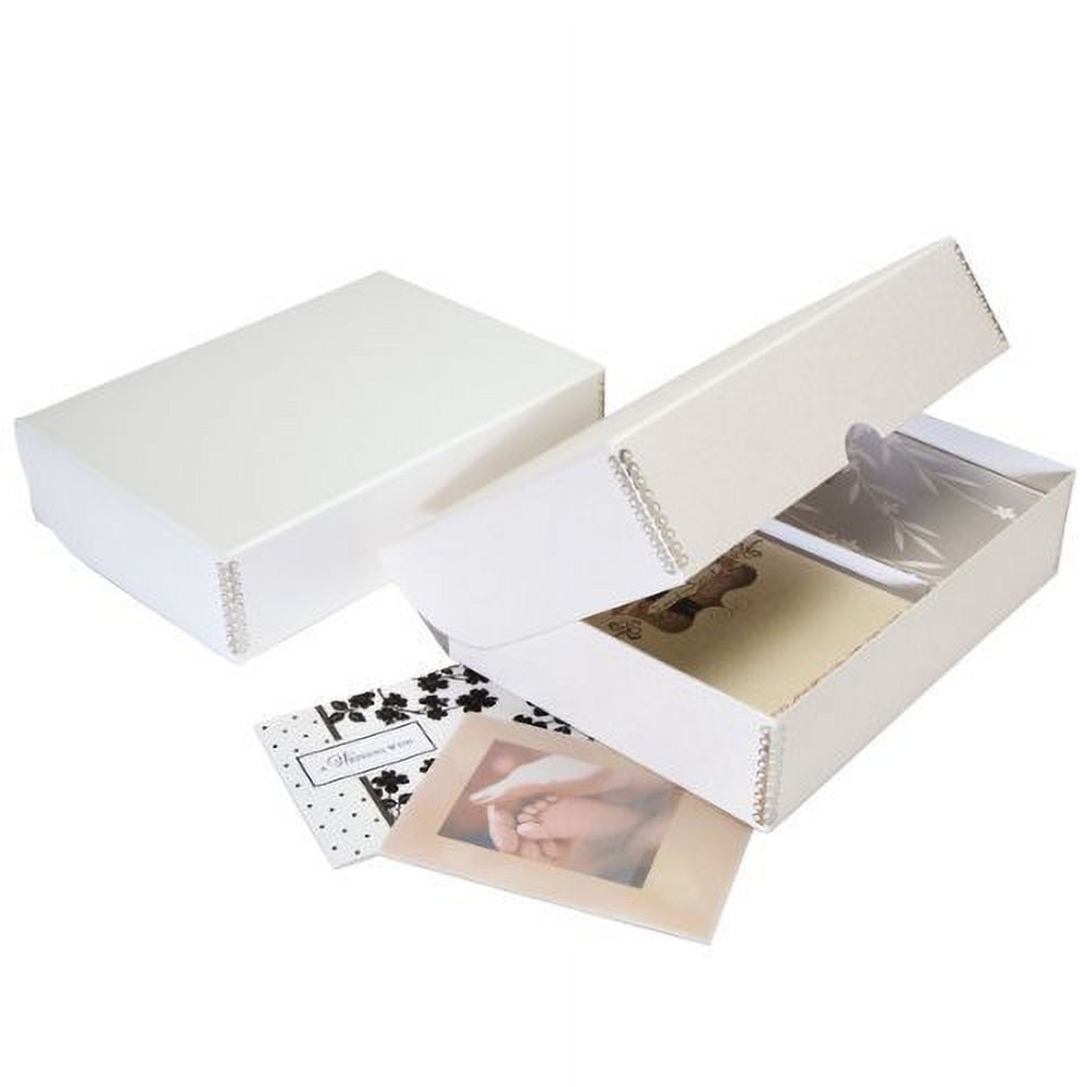 Lineco Greeting Card Storage Box - Pure White - Walmart.com