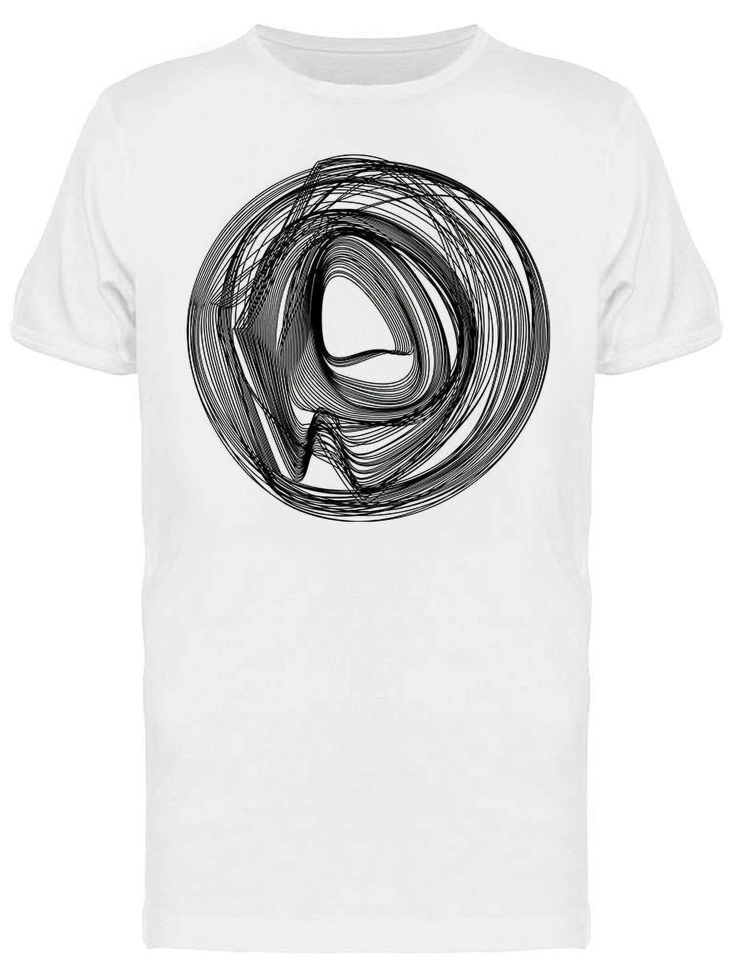 Lined Disc Shape Messy T-Shirt Men -Image by Shutterstock, Male Large ...