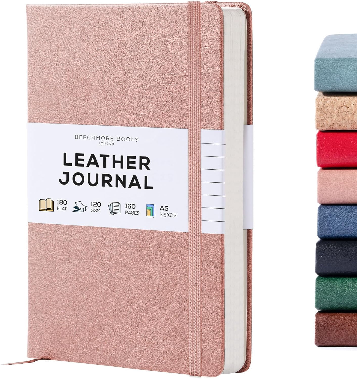 Lined Journal Notebook, 5.8 x 8.3 inch, A5 160 Lined Pages, Hardcover ...