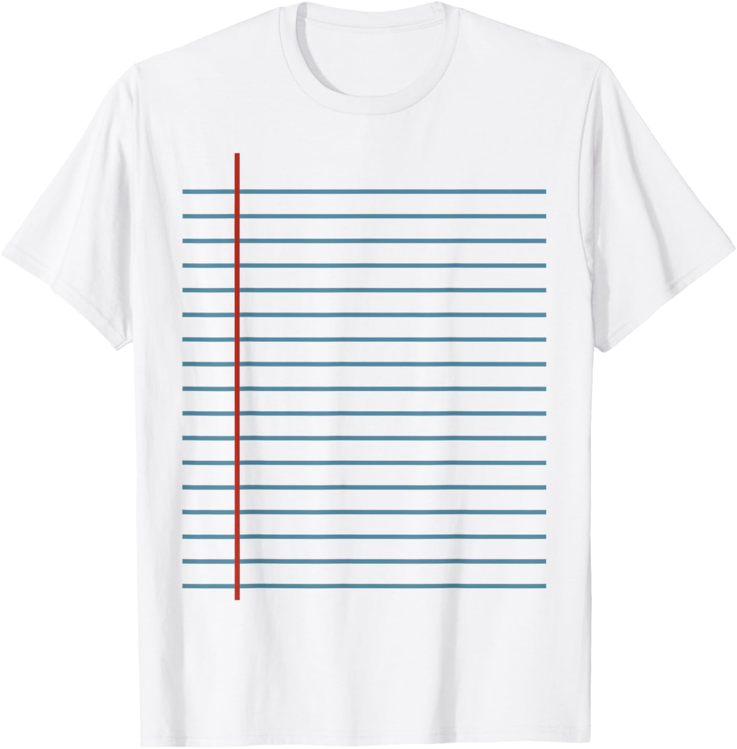 Lined Paper Notebook Funny School Student Costume Easy DIY T-Shirt ...