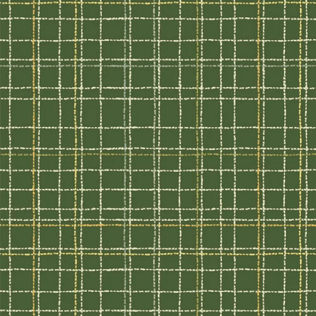 Lined Seedbed Fresh Cotton Fabric, Green Art Gallery Grow & Harvest ...