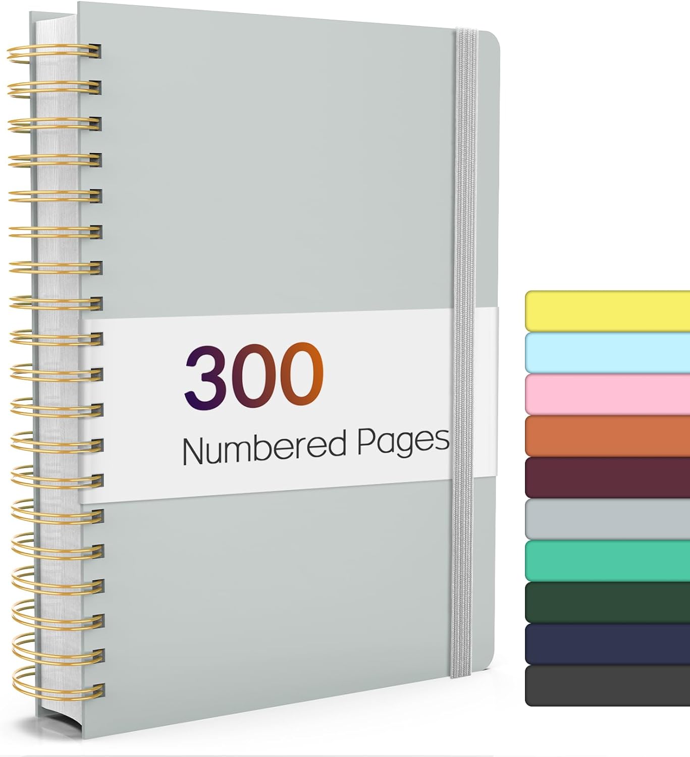 Lined Spiral Journal Notebook with 300 Numbered Pages, B5 College Ruled ...