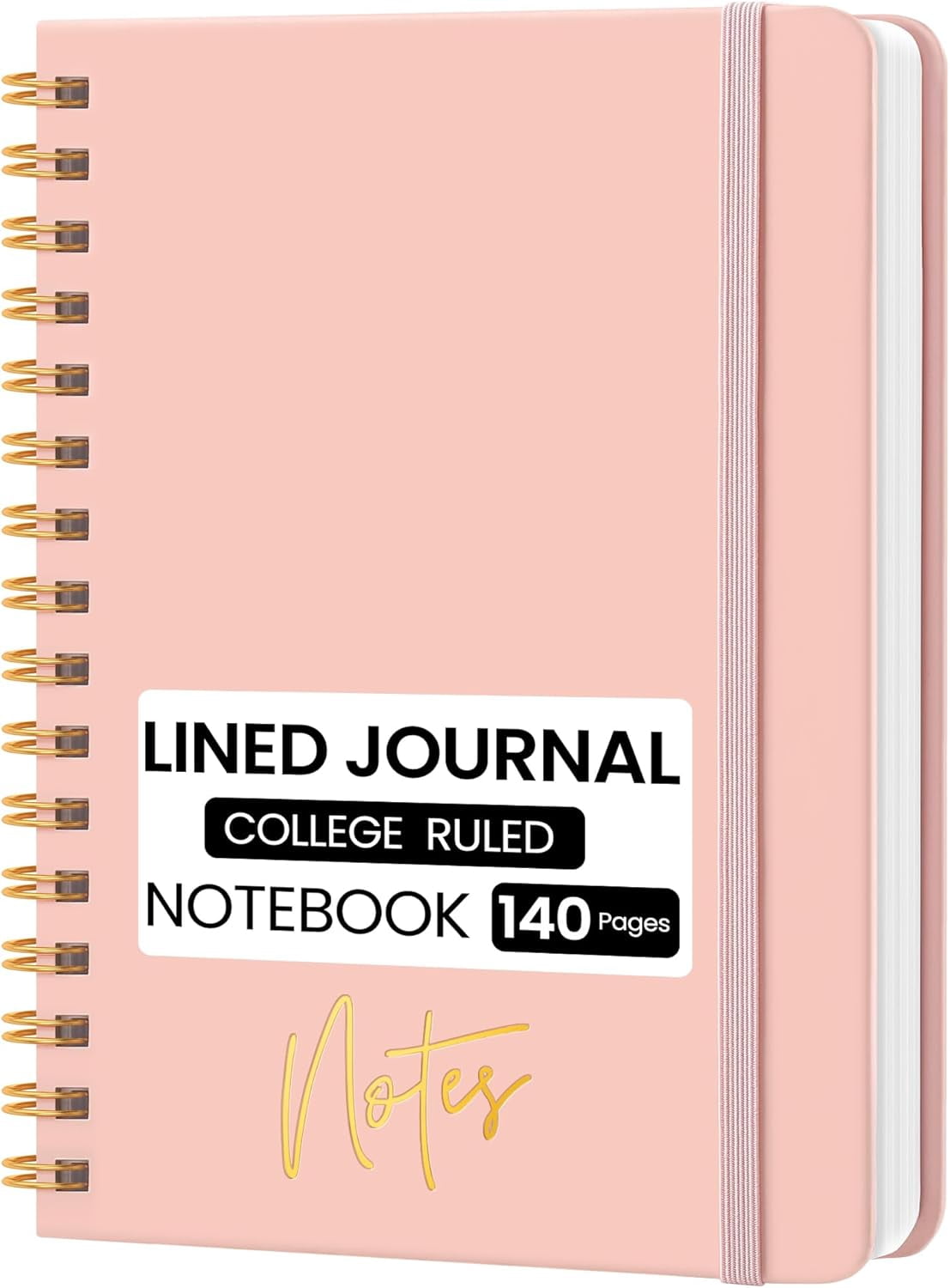 Lined Spiral Journal Notebook, A5 College Ruled Notebook for Journaling ...