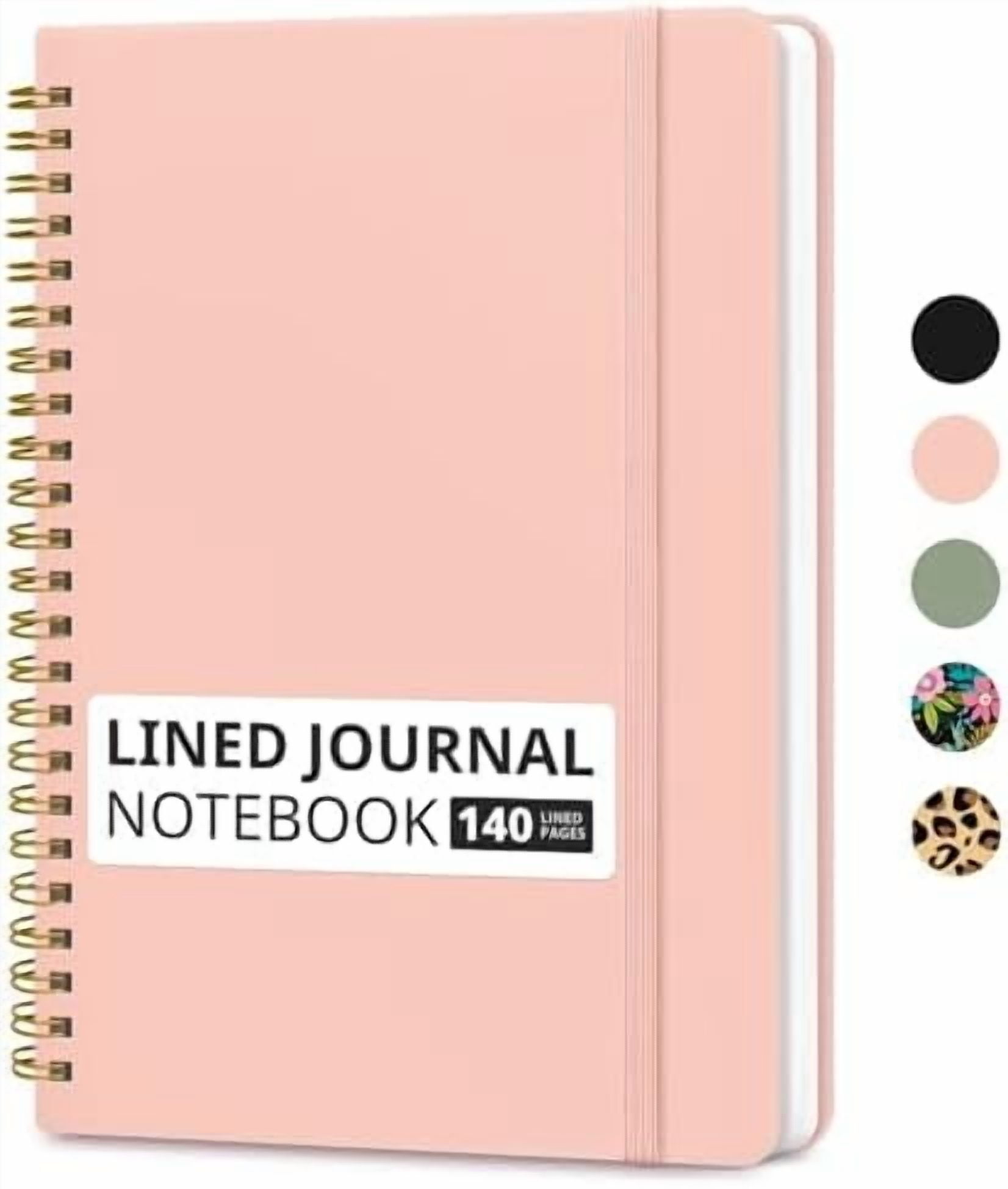 Lined Spiral Journal Notebook for Women & Men, 140 Pages, College Ruled ...