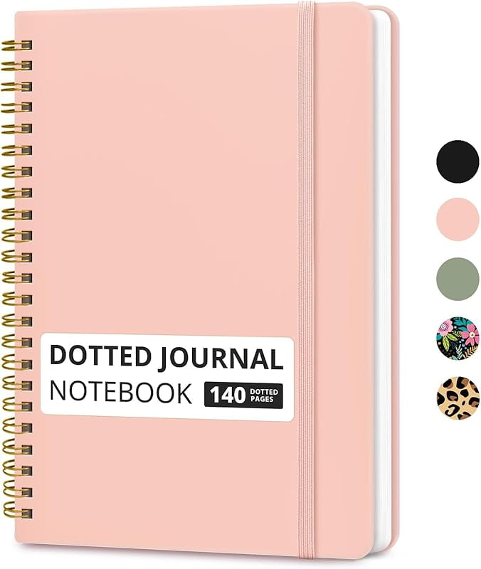 Lined Spiral Journal Notebook for Women & Men, 140 Pages, College Ruled ...