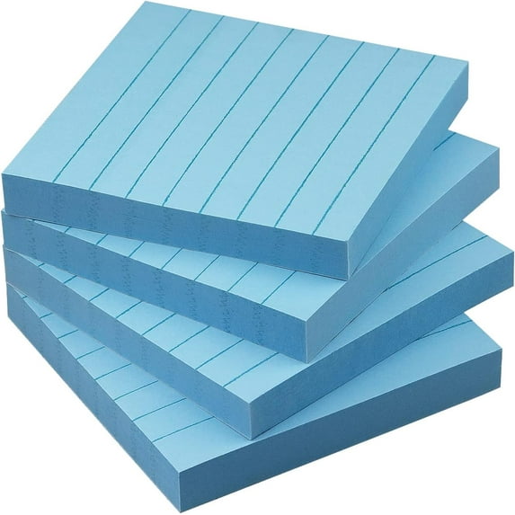 Lined Sticky Notes 3x3 Sticky Notes with Lines Self-Stick Notes Bright ...