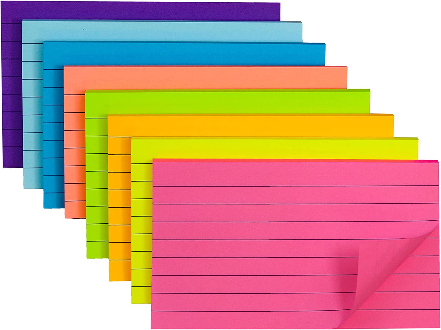 Lined Sticky Notes 3x3 in, Morandi Pastel Colors Ruled Post, Super ...