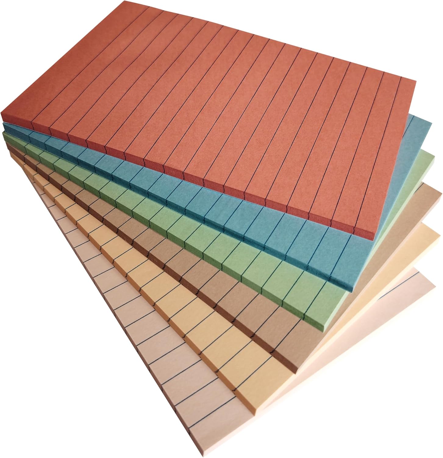 Lined Sticky Notes 4x6 Inches, 6 Vintage Colors Large Sticky Notes with ...