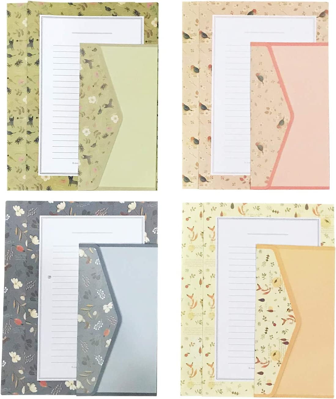 Lined Writing Stationery Paper and Envelopes - Letter Stationery Set ...