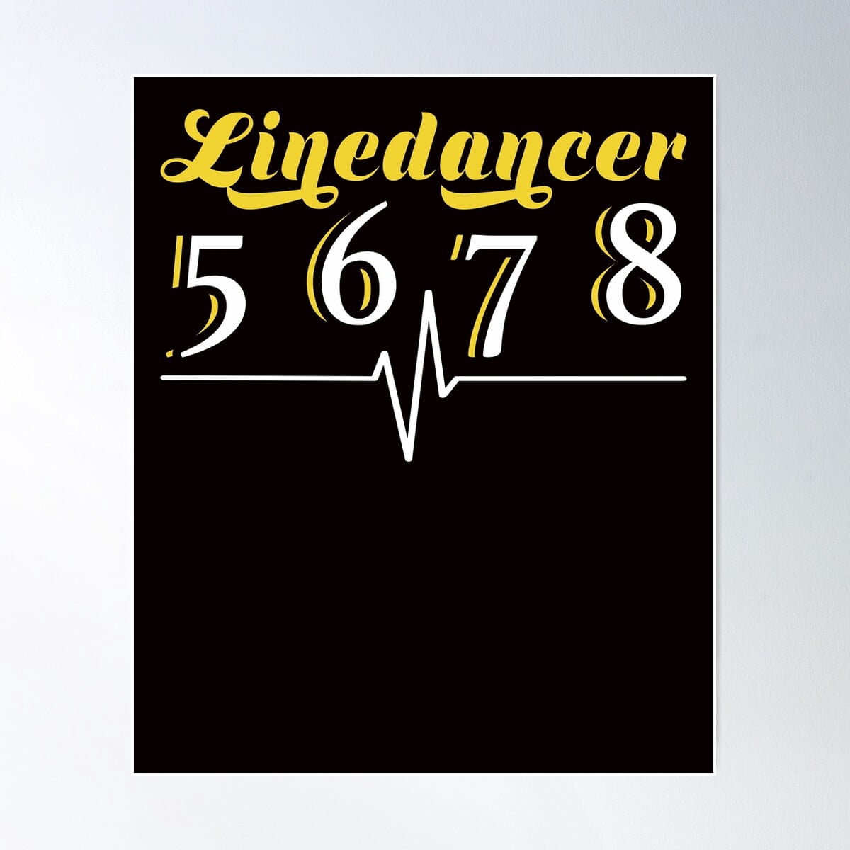 Linedancer Heartbeat Line Dancing Country Western Music Poster Wall Art ...