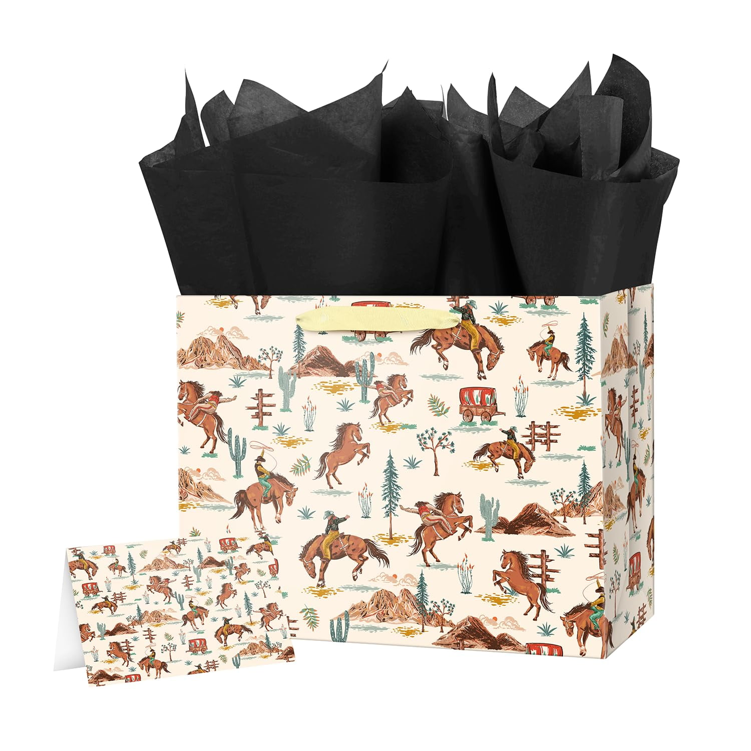 Linelglobal Large Cowboy Gift JKF25 Bag with Tissue Ppaer for Men ...