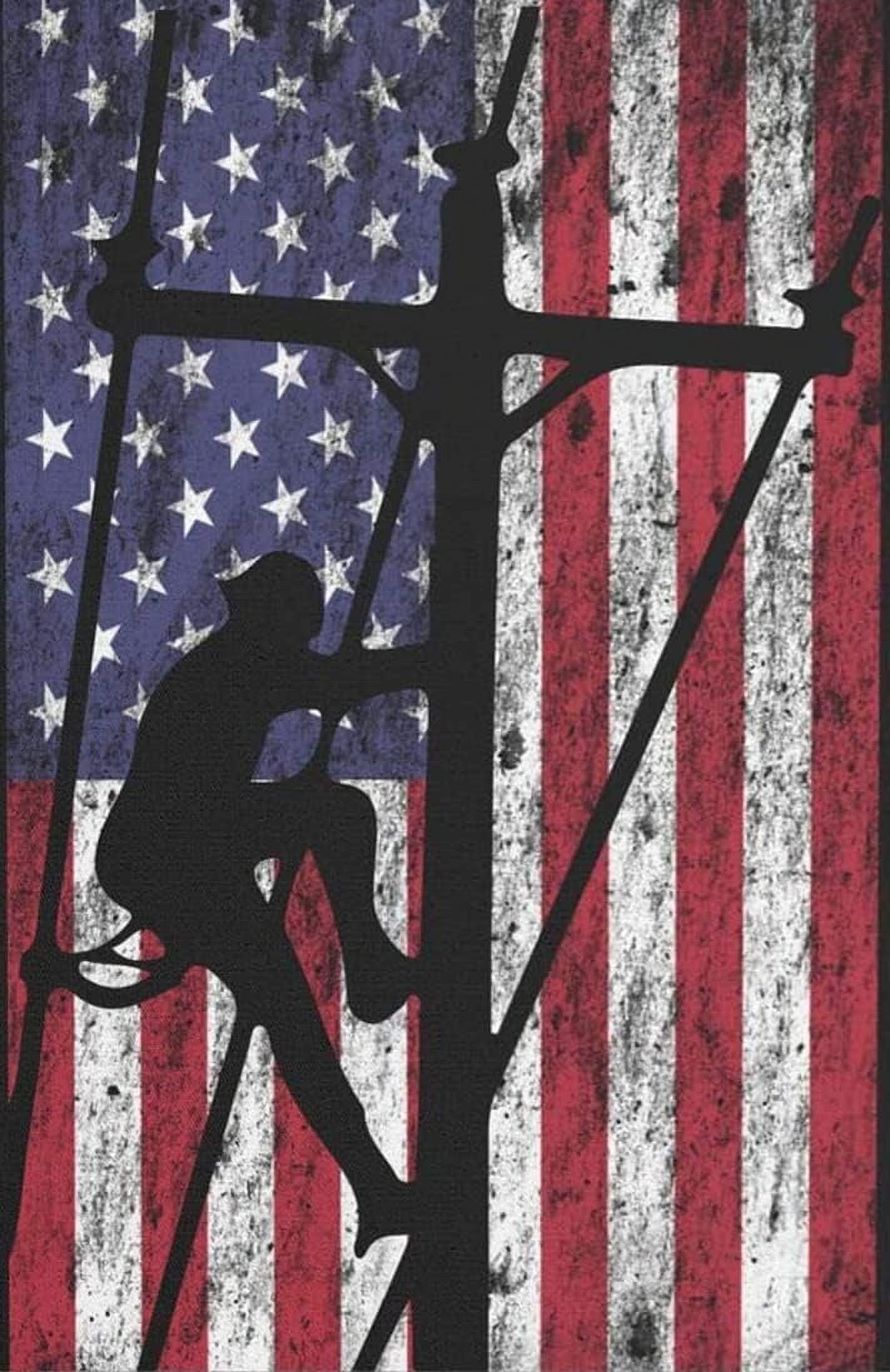 Lineman American Flag Diamond Art Kits for Adults,DIY 5D Diamond ...