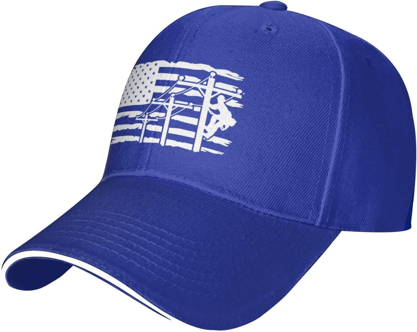 Lineman Electrician Hat Mens Wide Brim Baseball Cap Adjustable Low ...