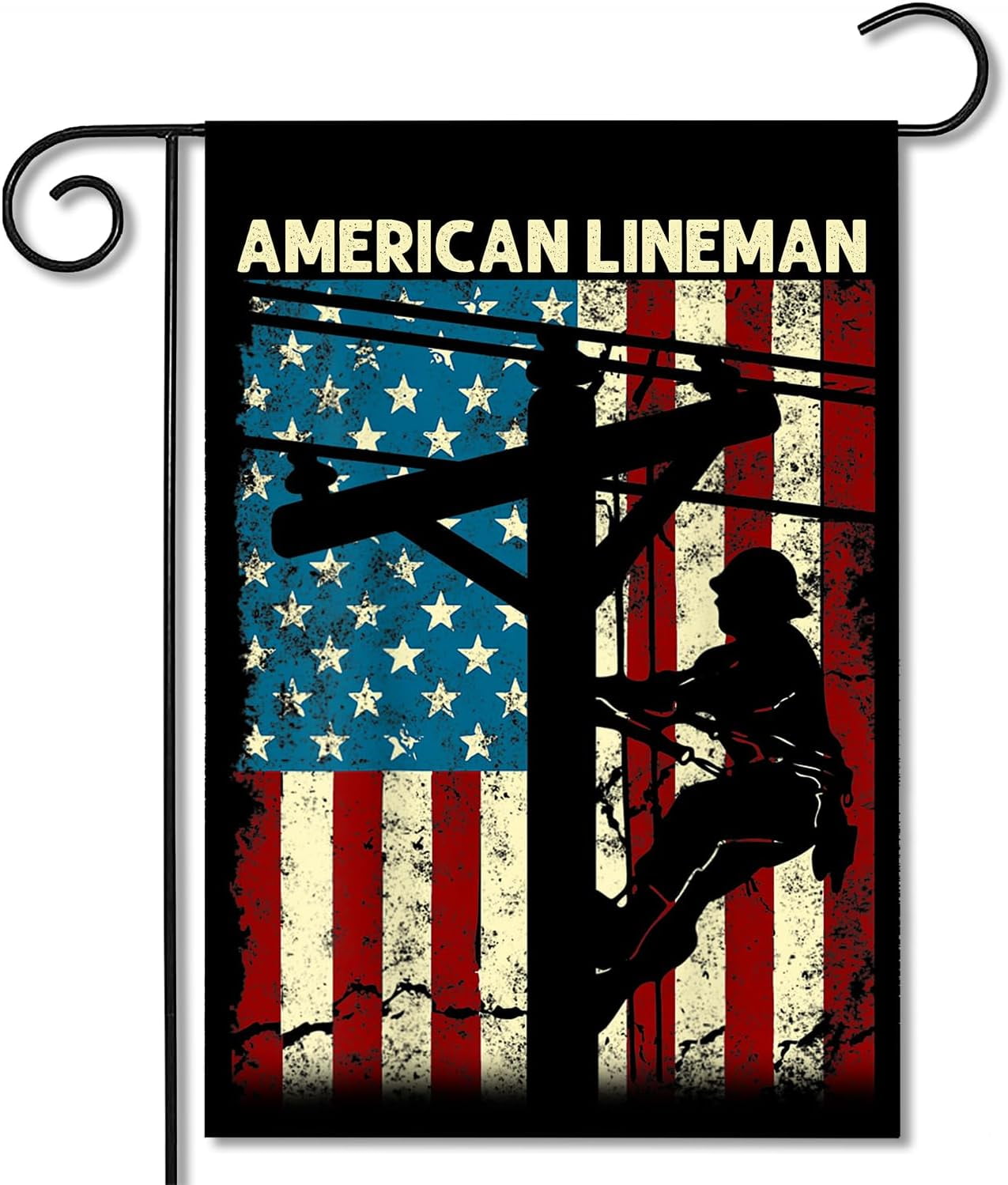 Lineman Garden Flag Electric Cable Lineman Garden Flags Lineman ...