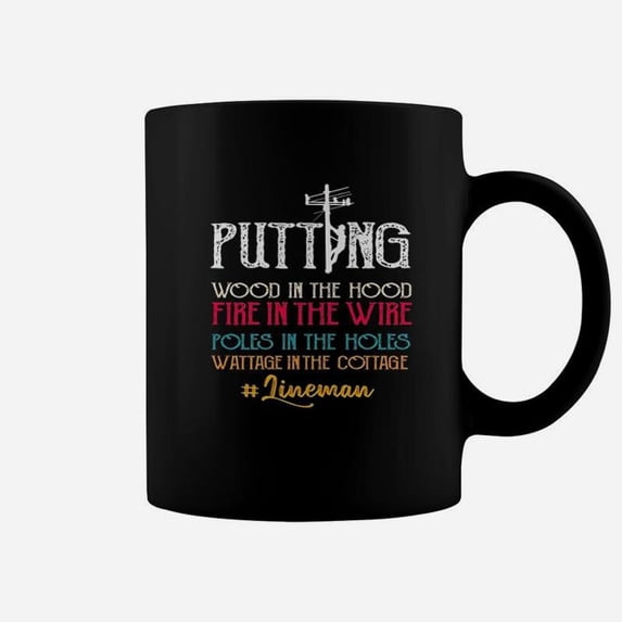 Lineman Gifts Funny Line Worker Image On Back Of Coffee Mug - Walmart.com