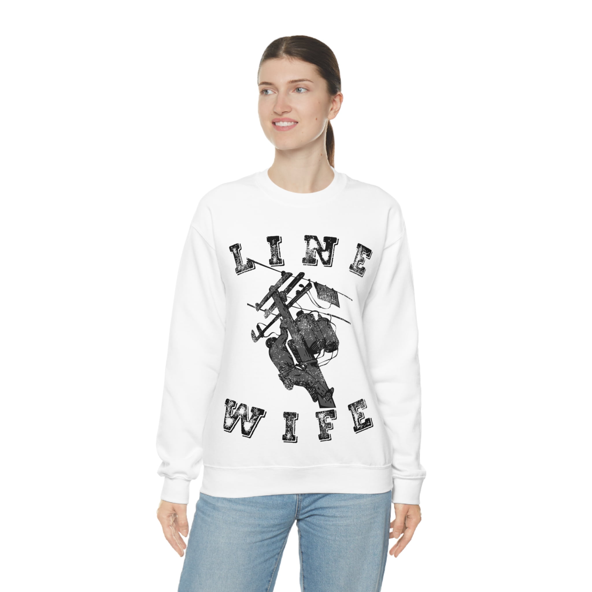 Lineman's Wife Line Wife Lineman Wife Fiance Retro Pullover Sweatshirt ...