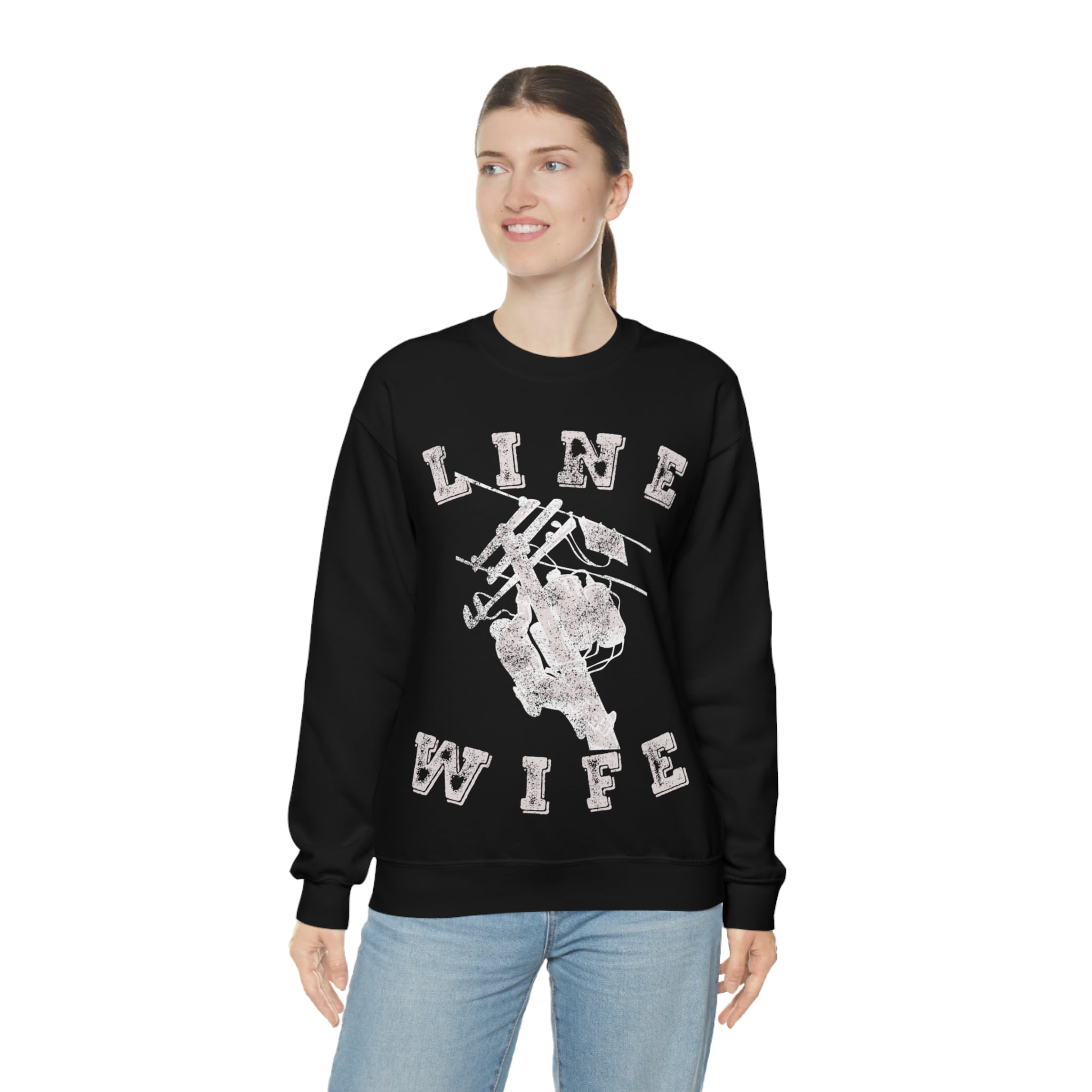 Lineman's Wife Line Wife Lineman Wife Fiance Retro Pullover Sweatshirt ...