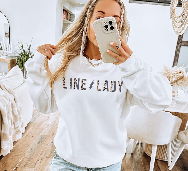 Linemans Girlfriend Sweatshirt - Line Lady Electric Bolt Leopard Print ...