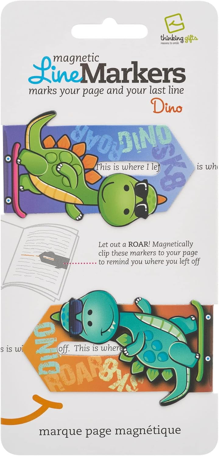 Thinking Gifts Linemarker | Magnetic Book Holder & Page Marker Set of 2 ...