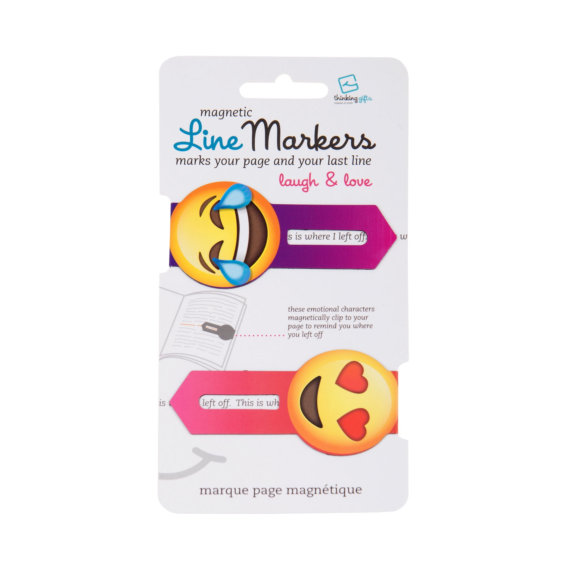 Thinking Gifts Linemarker | Magnetic Book Holder & Page Marker Set of 2 ...
