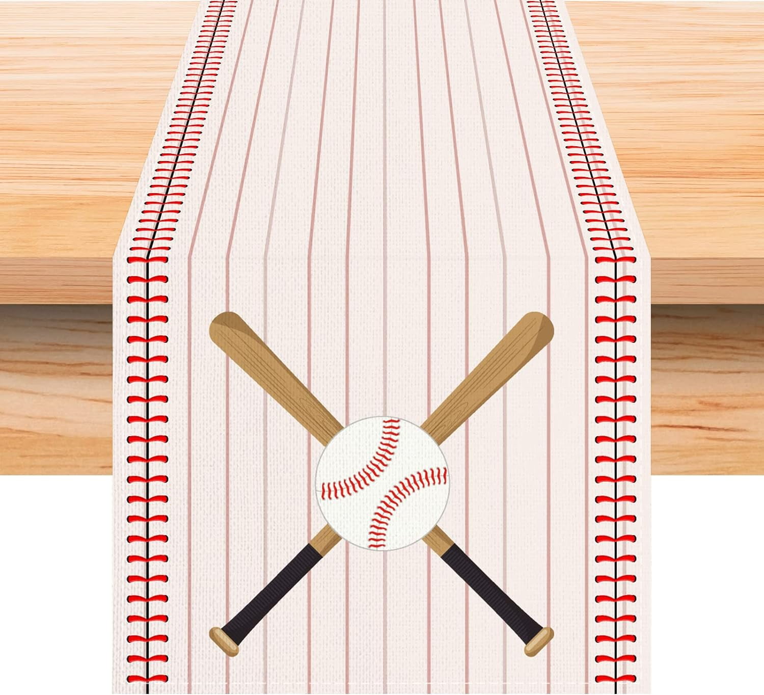 Linen 13x72'''' Baseball Table Runner Baseball Table Decor Baseball ...