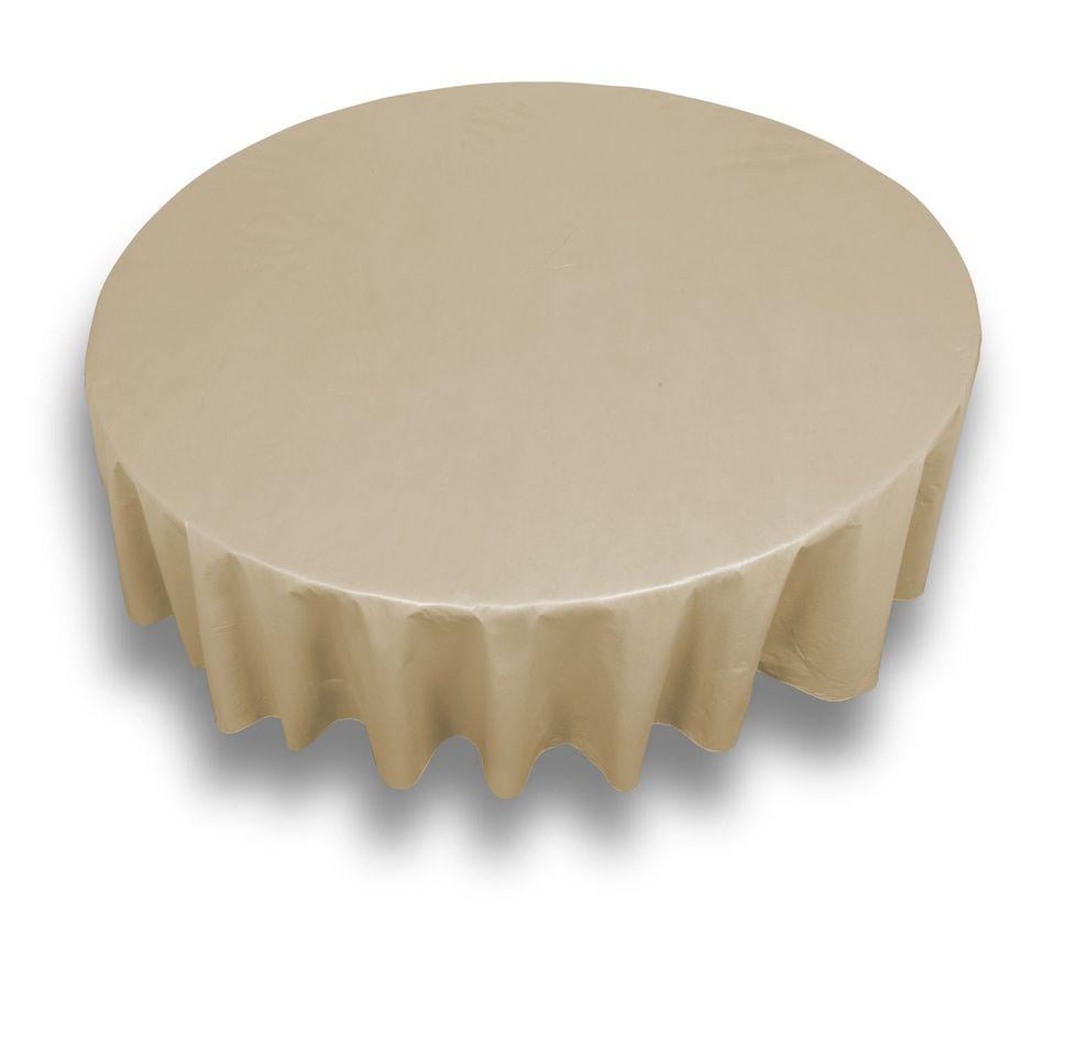 Linen 60 Inch Round Fitted Vinyl Tablecloth - Walmart.com