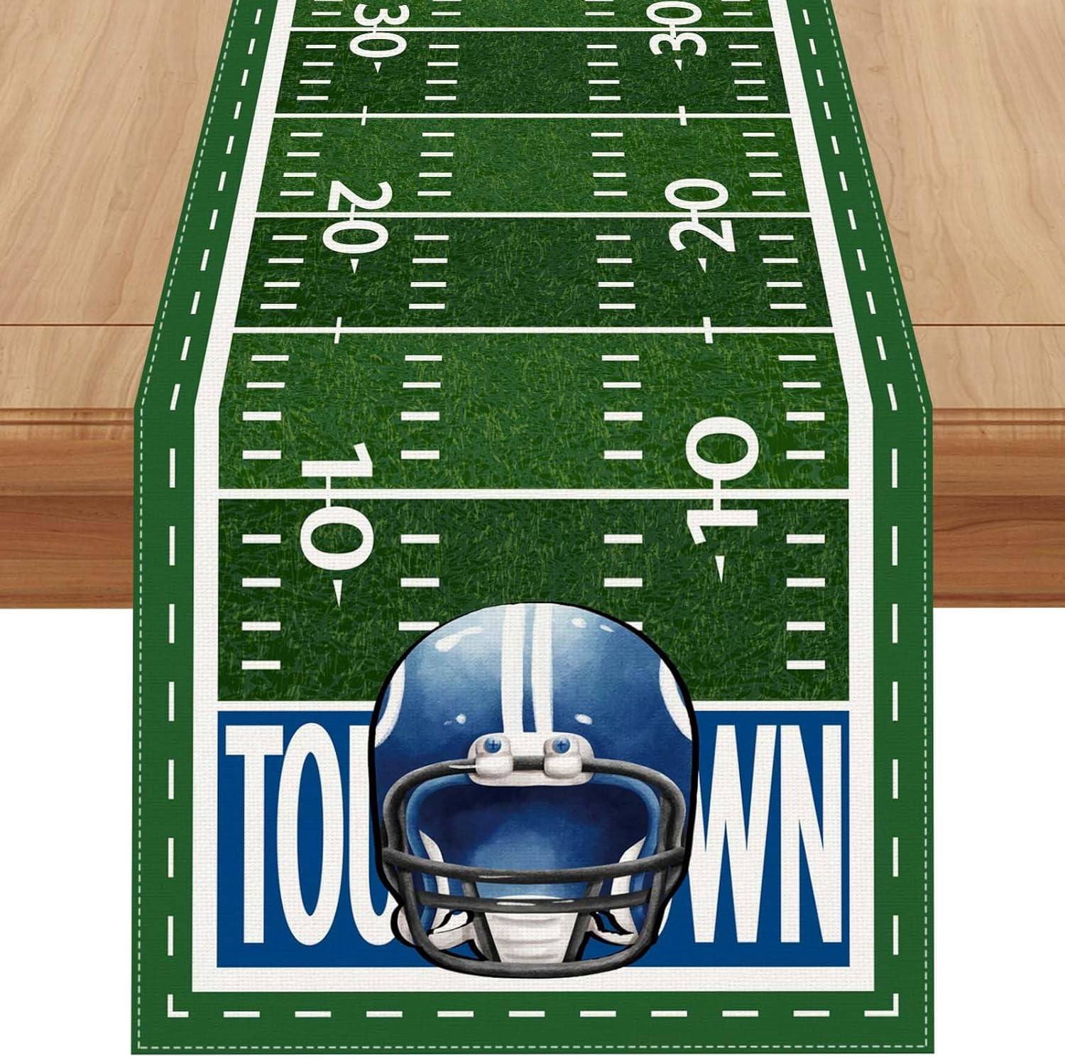Linen American Football Field Table Runner 72 Inches Long Football ...