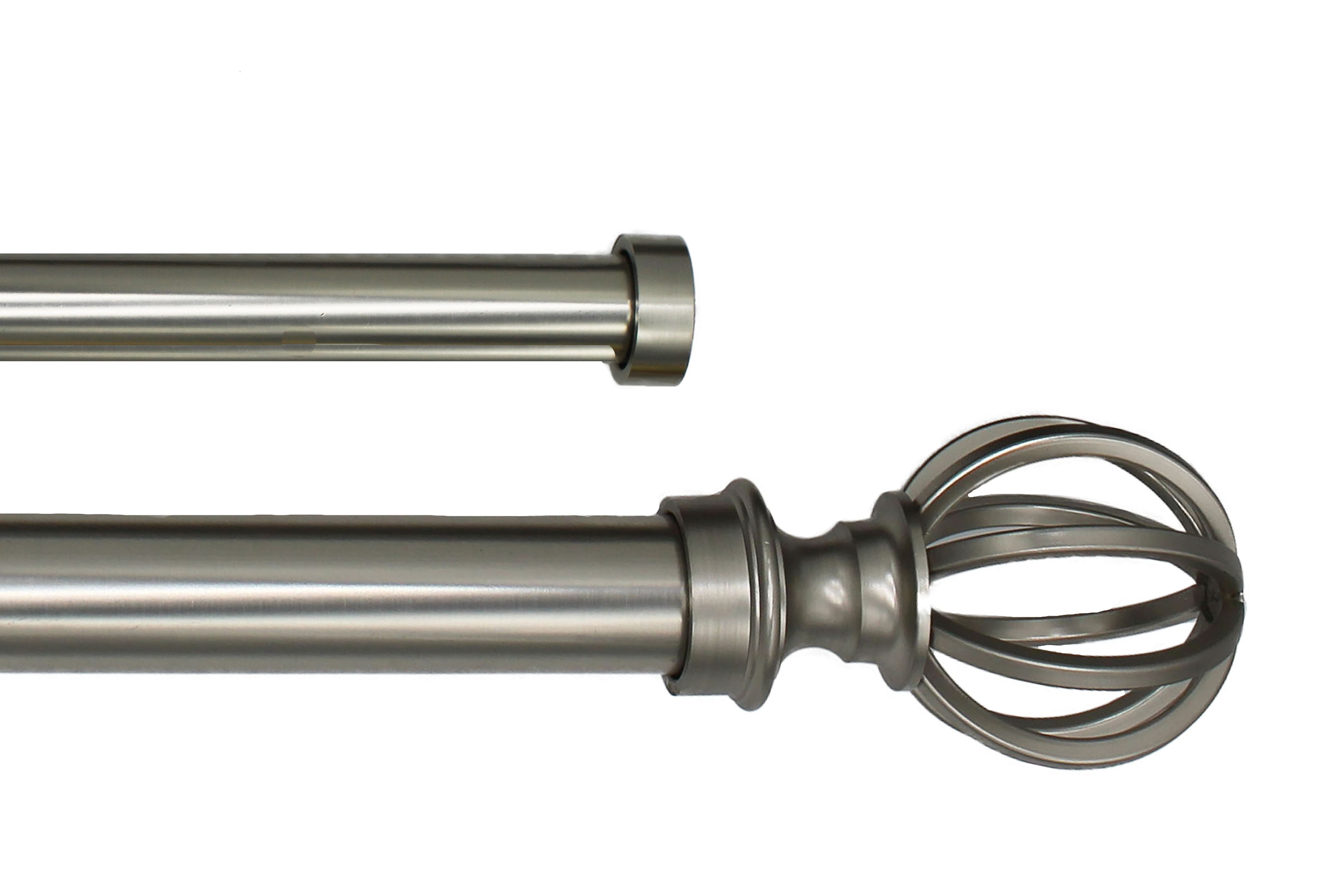 Linen Avenue Cage Double Window Curtain Rod Set, 66 to 120-inch ...