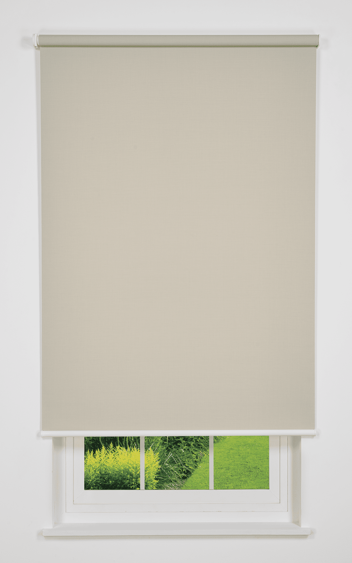 Linen Avenue Cordless 1% Solar Screen Standard Roller Shade, Beige 53 W ...